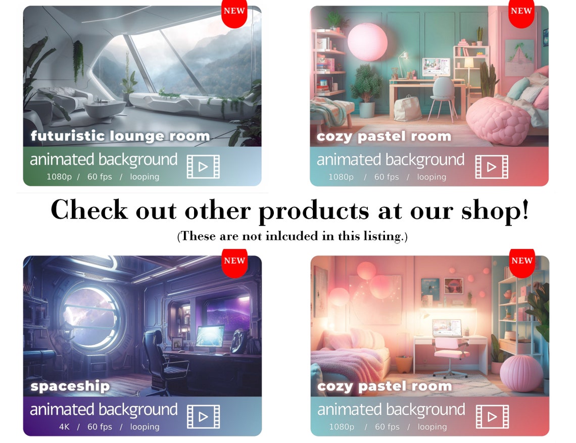 Animated Background Vtuber Twitch Youtube Zoom Streamer Stream Overlay ...