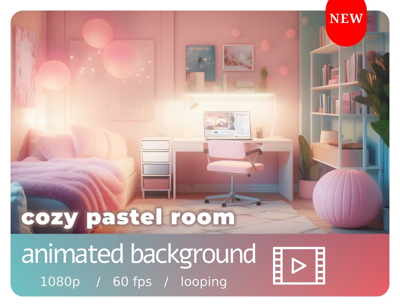 Animated Background Vtuber Twitch Youtube Zoom Streamer Stream Overlay ...