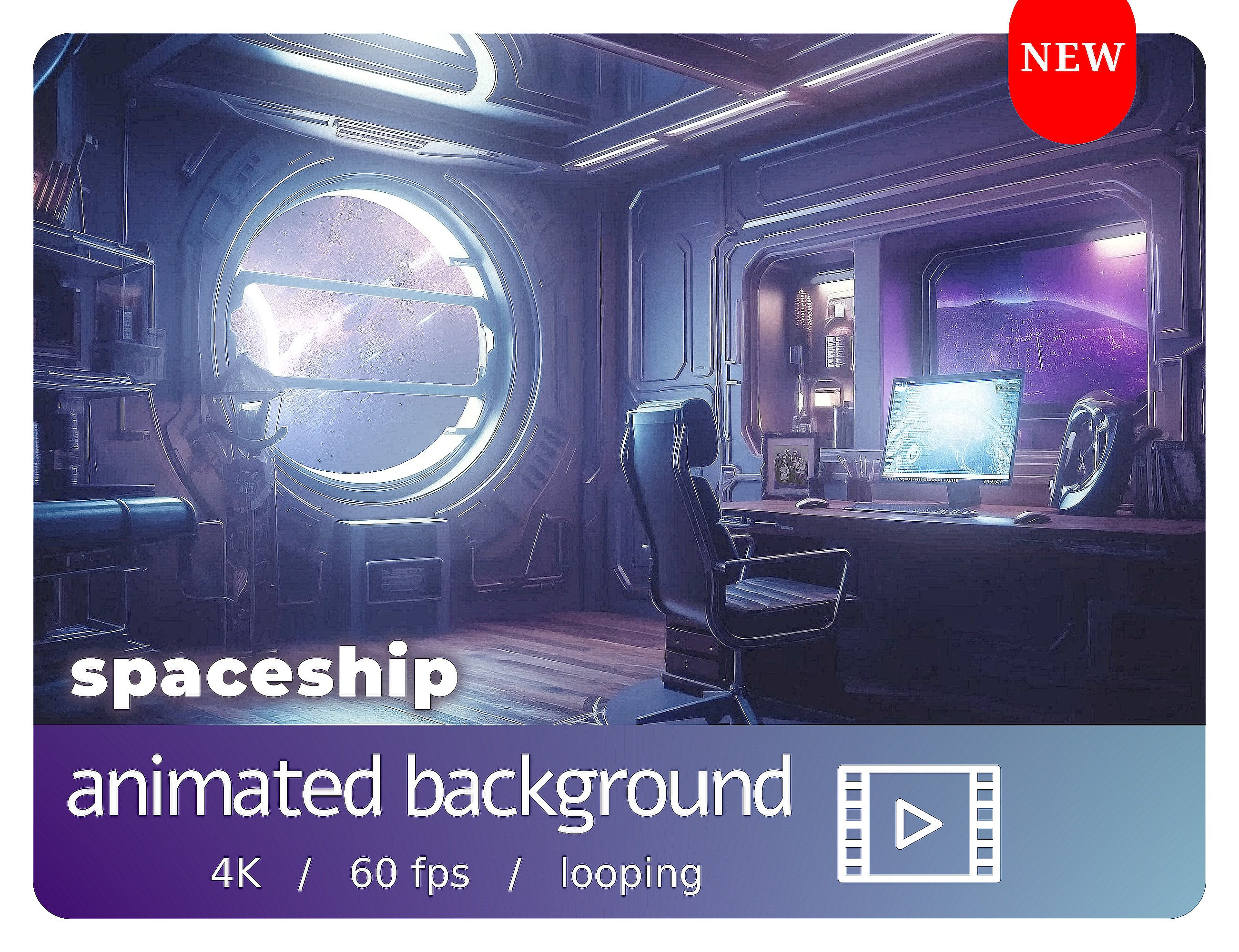 Spaceship Hyperspace Animated Background | Purple Stream Overlay ...