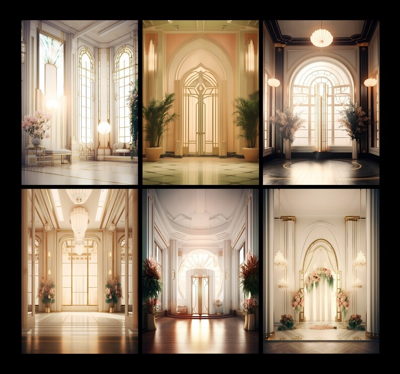 Art Deco Digital Backdrop Pack 21x Backdrops Overlay - Etsy