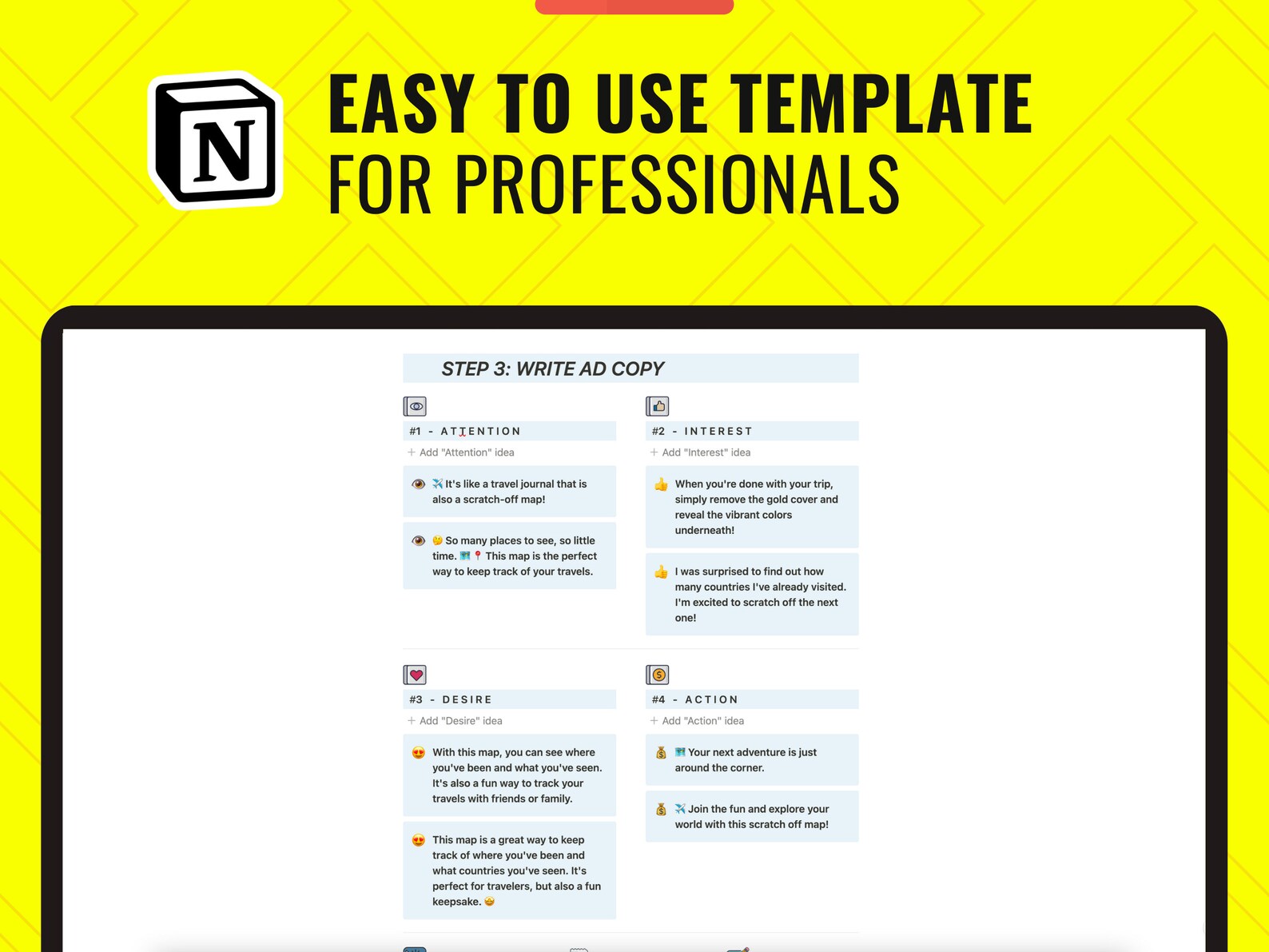 AIDA Instagram Ads Notion Template V1 Ultimate All-in-one Ad - Etsy