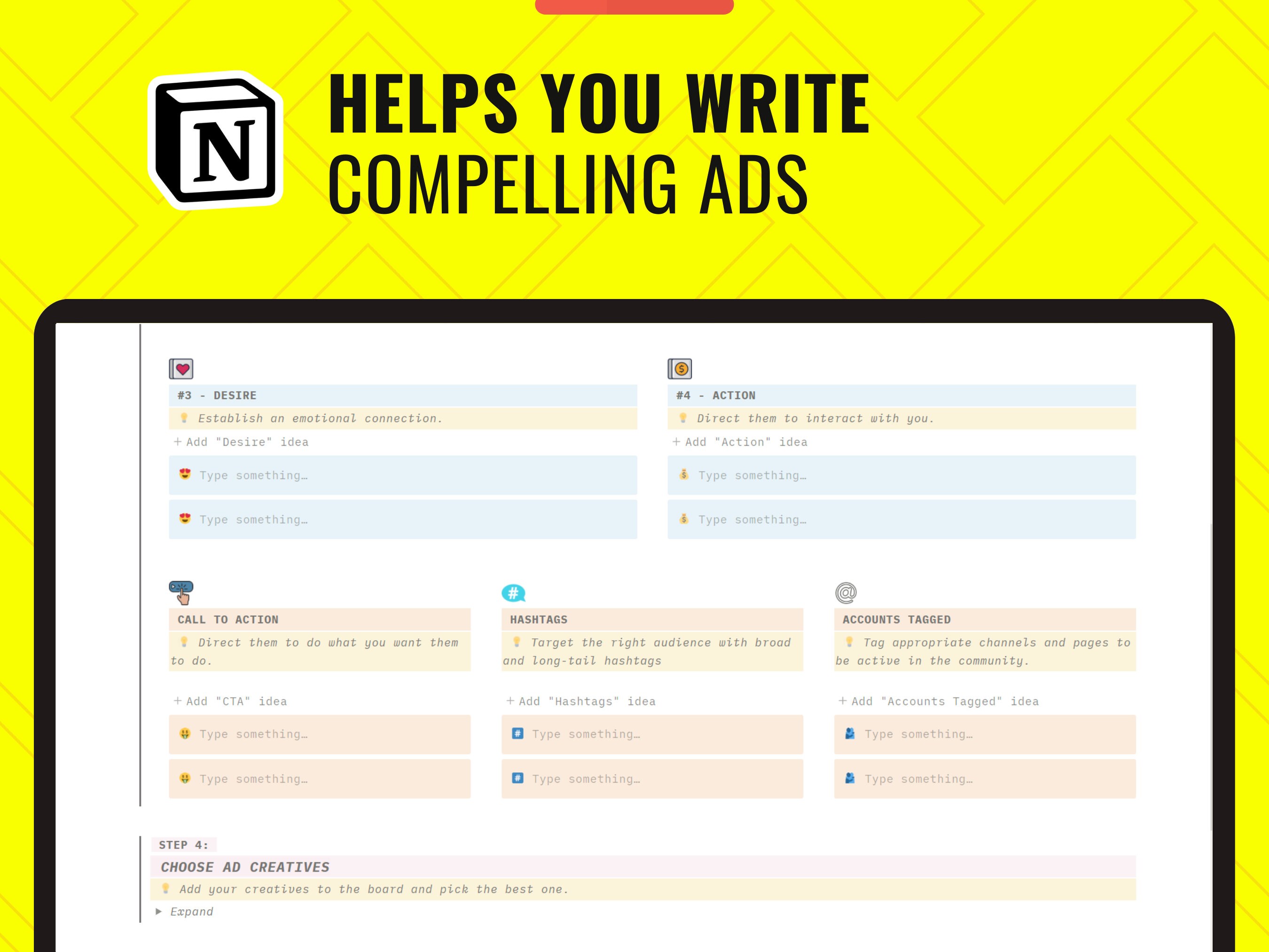 AIDA Instagram Ads Notion Template V1 Ultimate All-in-one Ad - Etsy