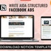 AIDA Facebook Ads Notion Template V1 Ultimate All-in-one Ad Planner ...