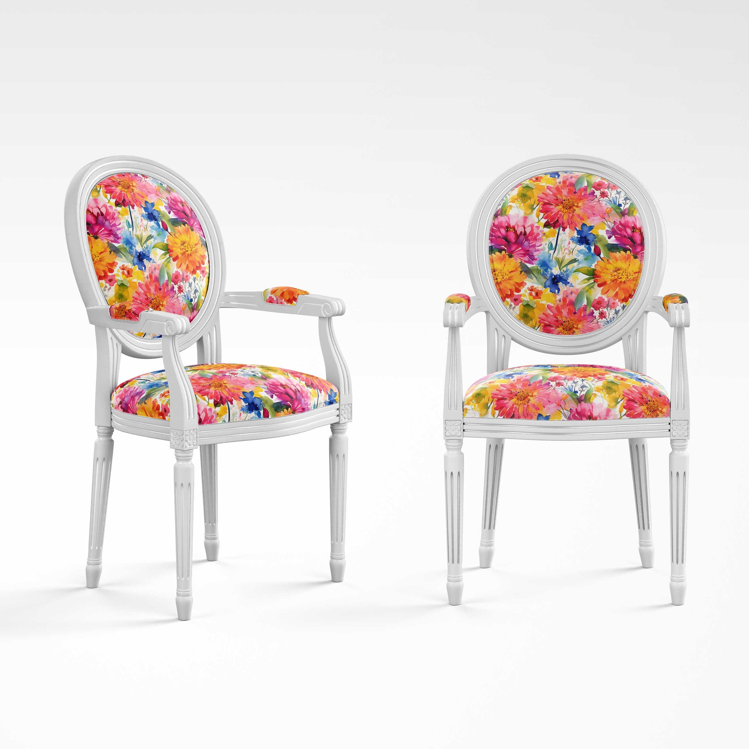 Vivid Color Floral Upholstery Fabric for Chair Upholstery - Etsy