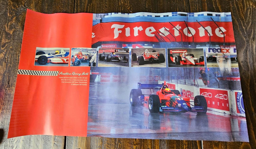 Vintage Firestone Racing Poster Book Cover - Drag Racing Hot Rods - Etsy