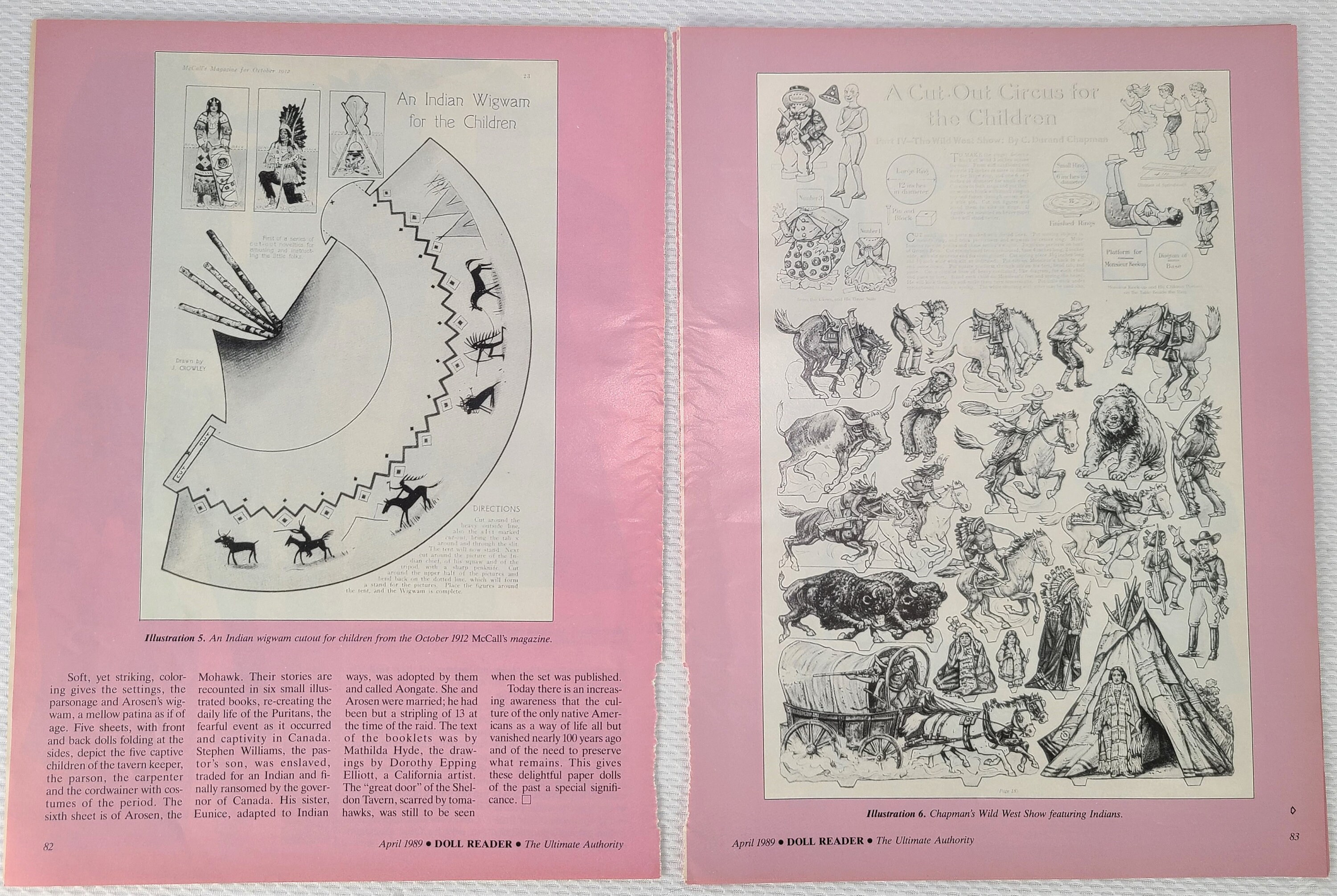 PAPER DOLLS Kickapoo Indian, Jocelyn Brides Trousseau, Mother Daughter ...