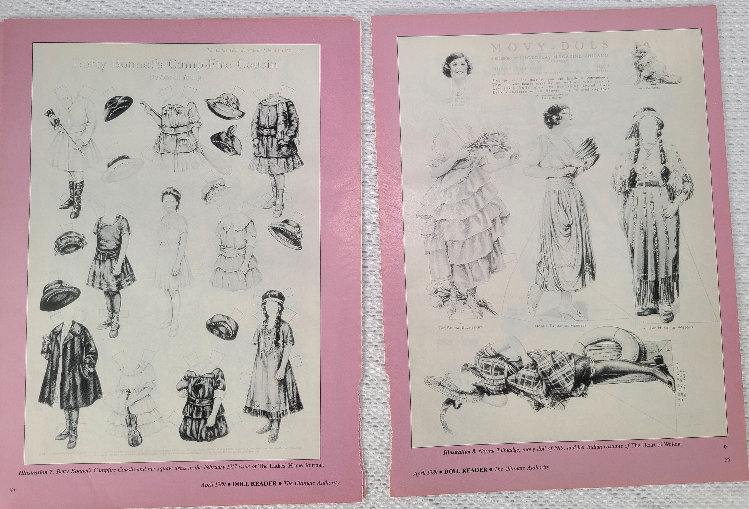 PAPER DOLLS Kickapoo Indian, Jocelyn Brides Trousseau, Mother Daughter ...