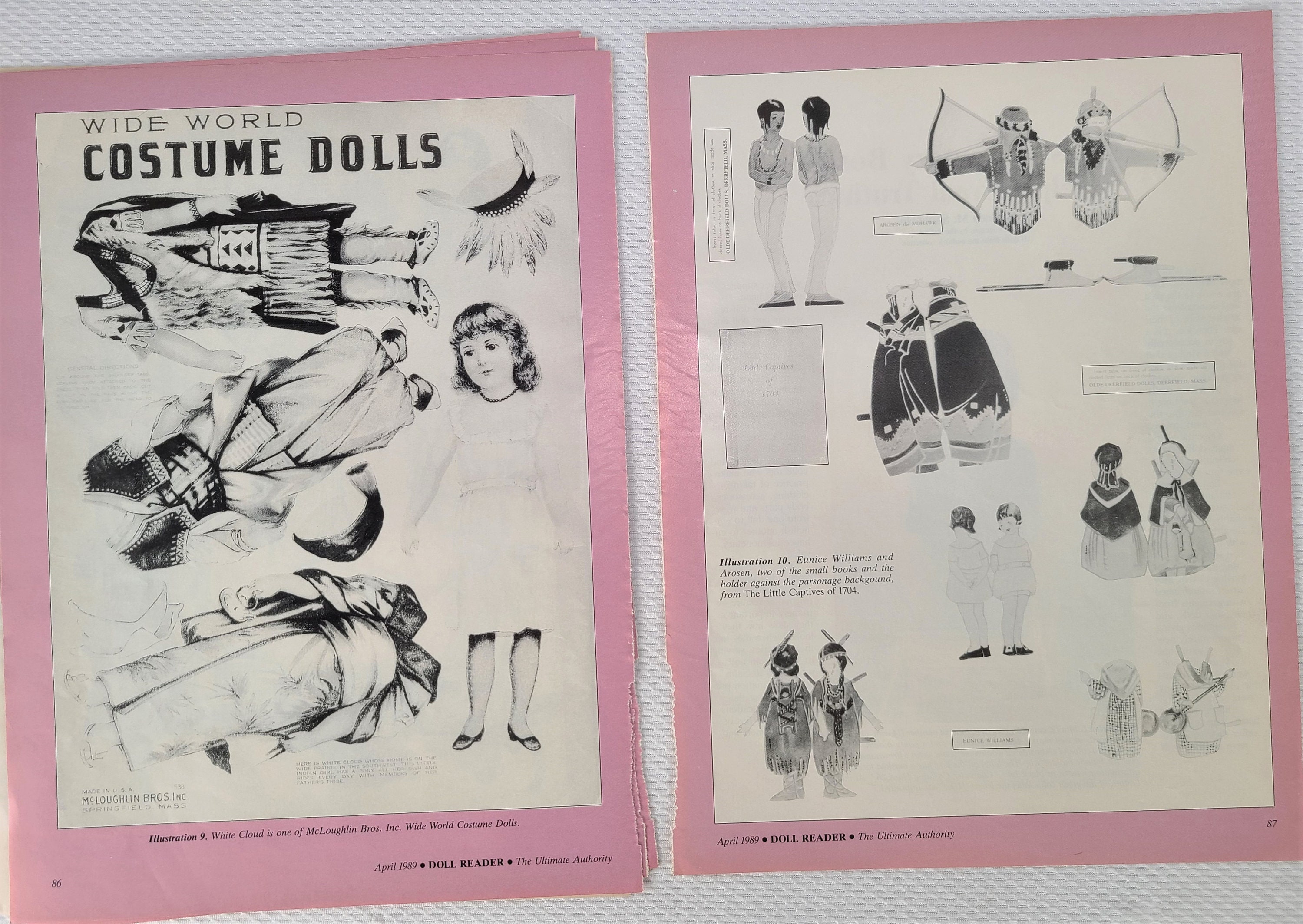 PAPER DOLLS Kickapoo Indian, Jocelyn Brides Trousseau, Mother Daughter ...