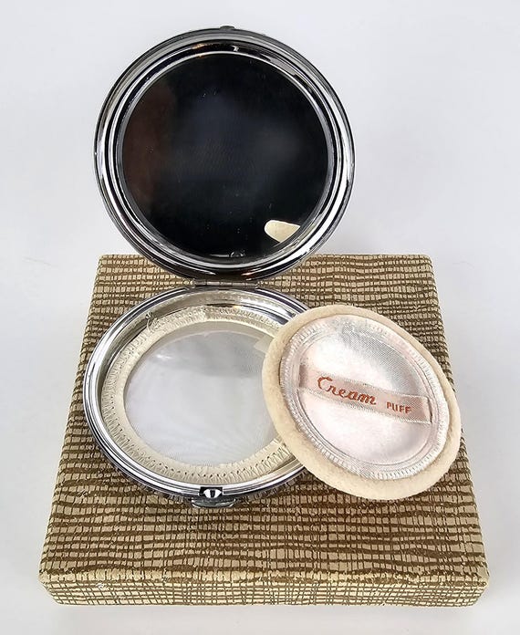 Vintage Japanese Compact Mirror New In Box, Red Tapes… - Gem