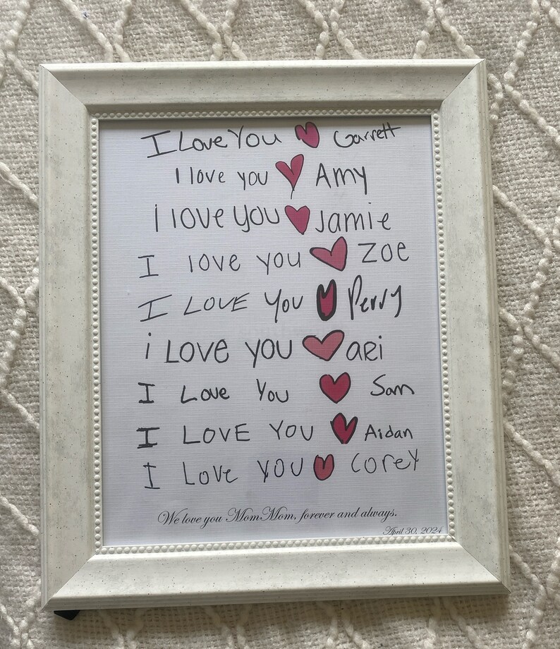 I Love You Handwriting Poster (custom) - Etsy