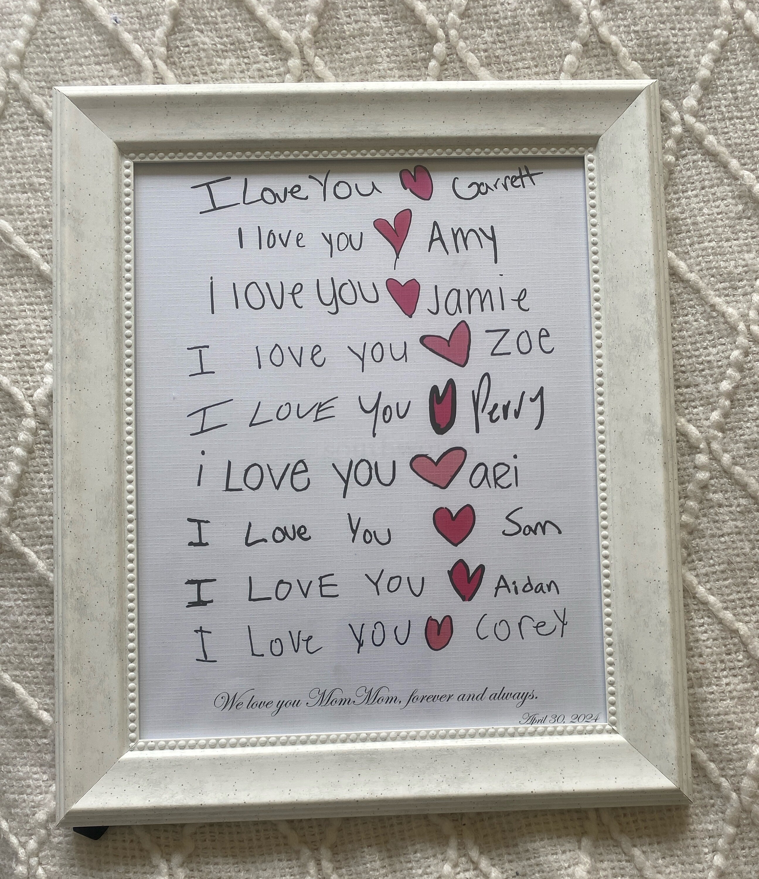 I Love You Handwriting Poster (custom) - Etsy