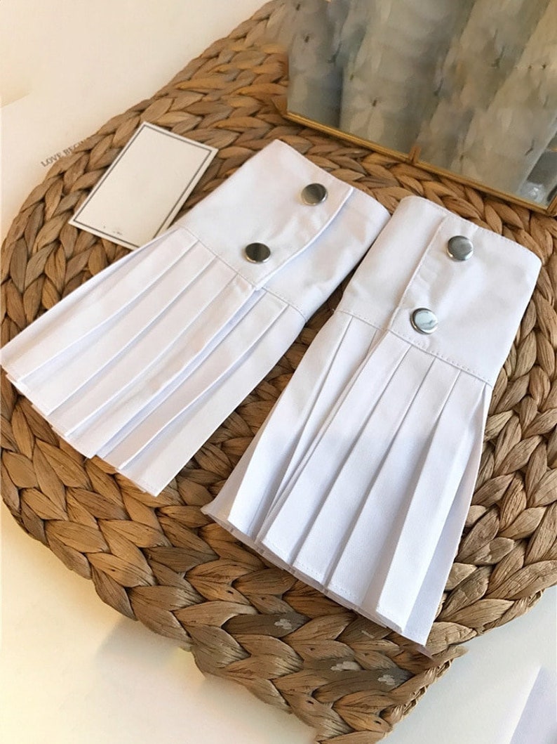 Women Pleated Cuffs With Button Closure,wrist Cuffs Hand Cuffs ...
