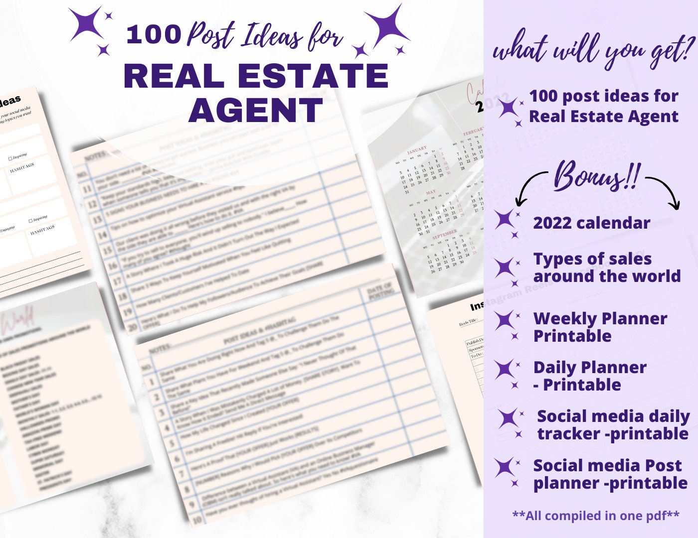 Real Estate 100 Post Ideas, Realtors Social Media Prompts, Realtor ...