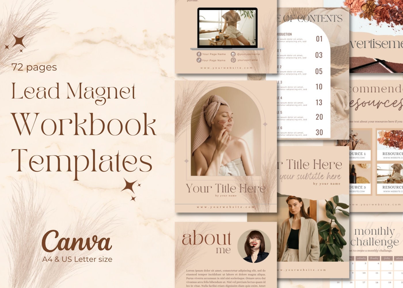 Workbook Template Canva Workbook Worksheets & Lead Magnet - Etsy UK
