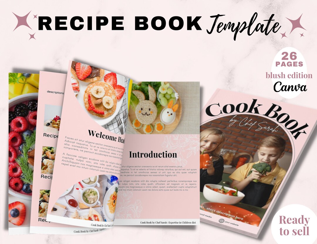 Simple Recipe Book Canva Template, Printable Recipe Book, Cookbook ...