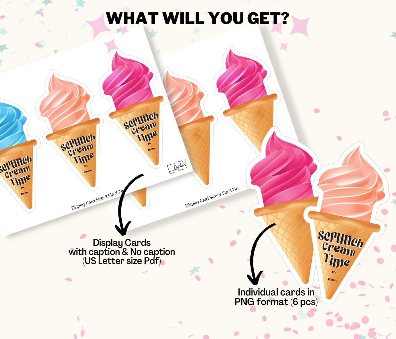 Scrunchie Holder Card Printable, Scrunchie Display Card Printable, Hair ...