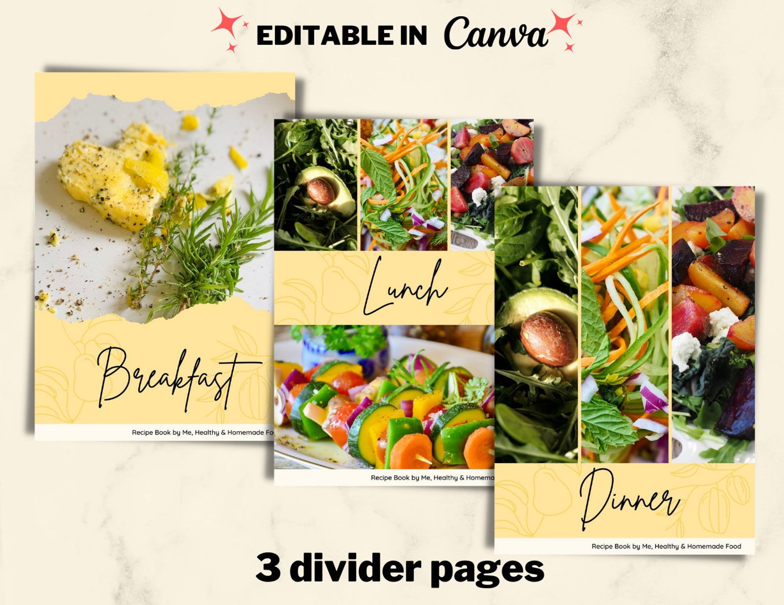 Editable Cook Book Canva Template Printable Recipe Book for - Etsy