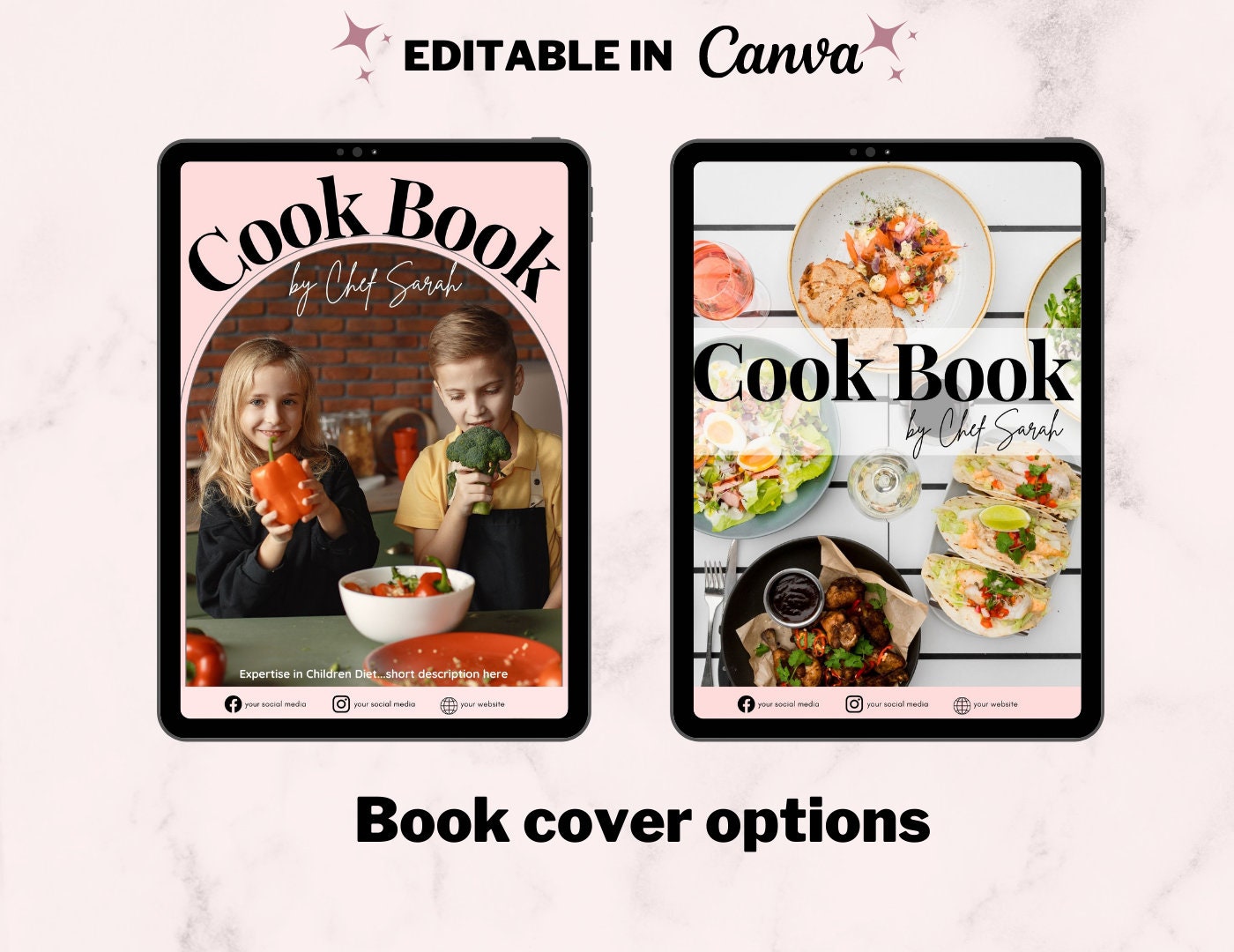 Simple Recipe Book Canva Template Printable Recipe Book - Etsy