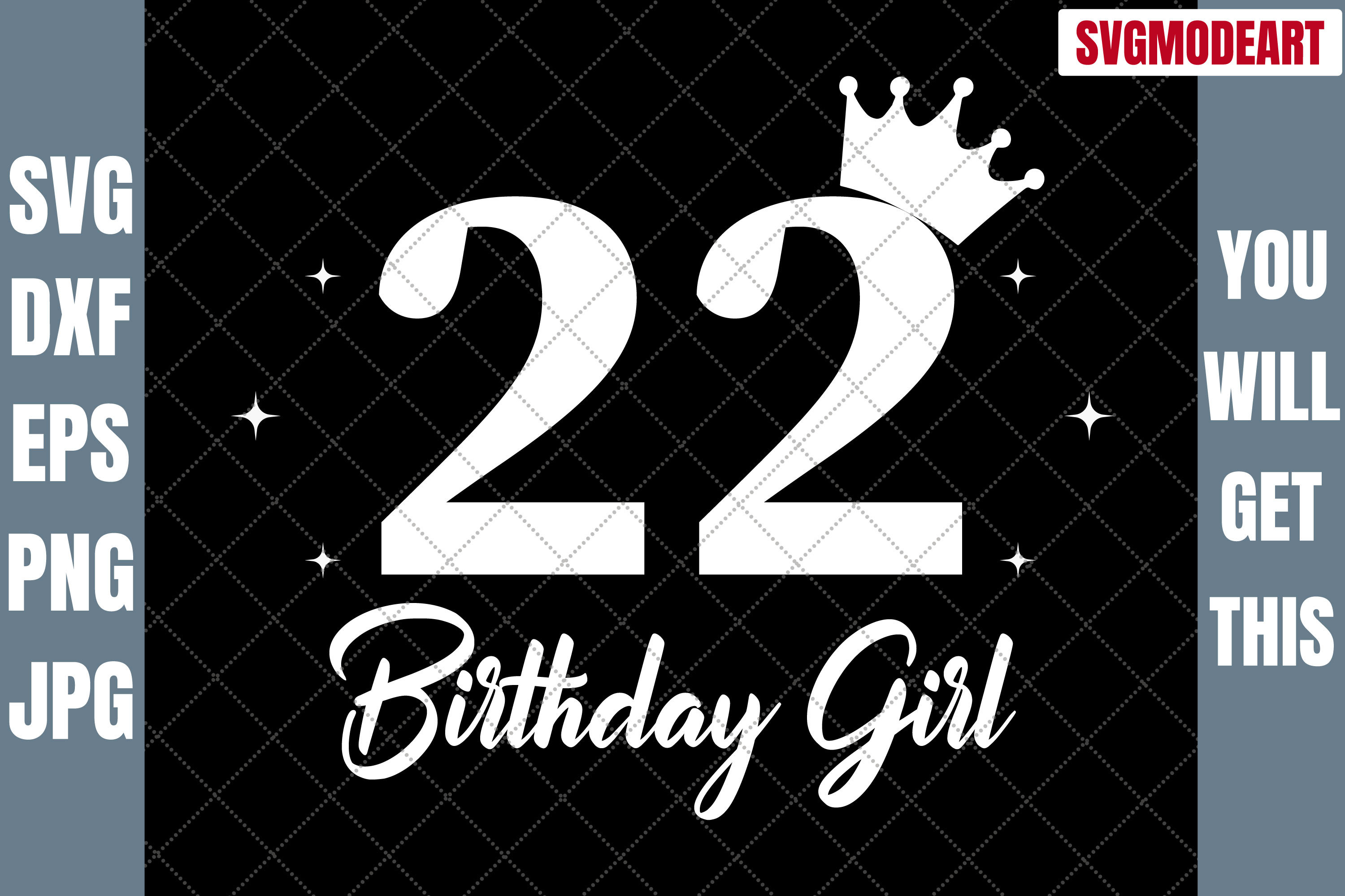 22nd Birthday Girl SVG 22nd Birthday Svg 22 Birthday Women - Etsy