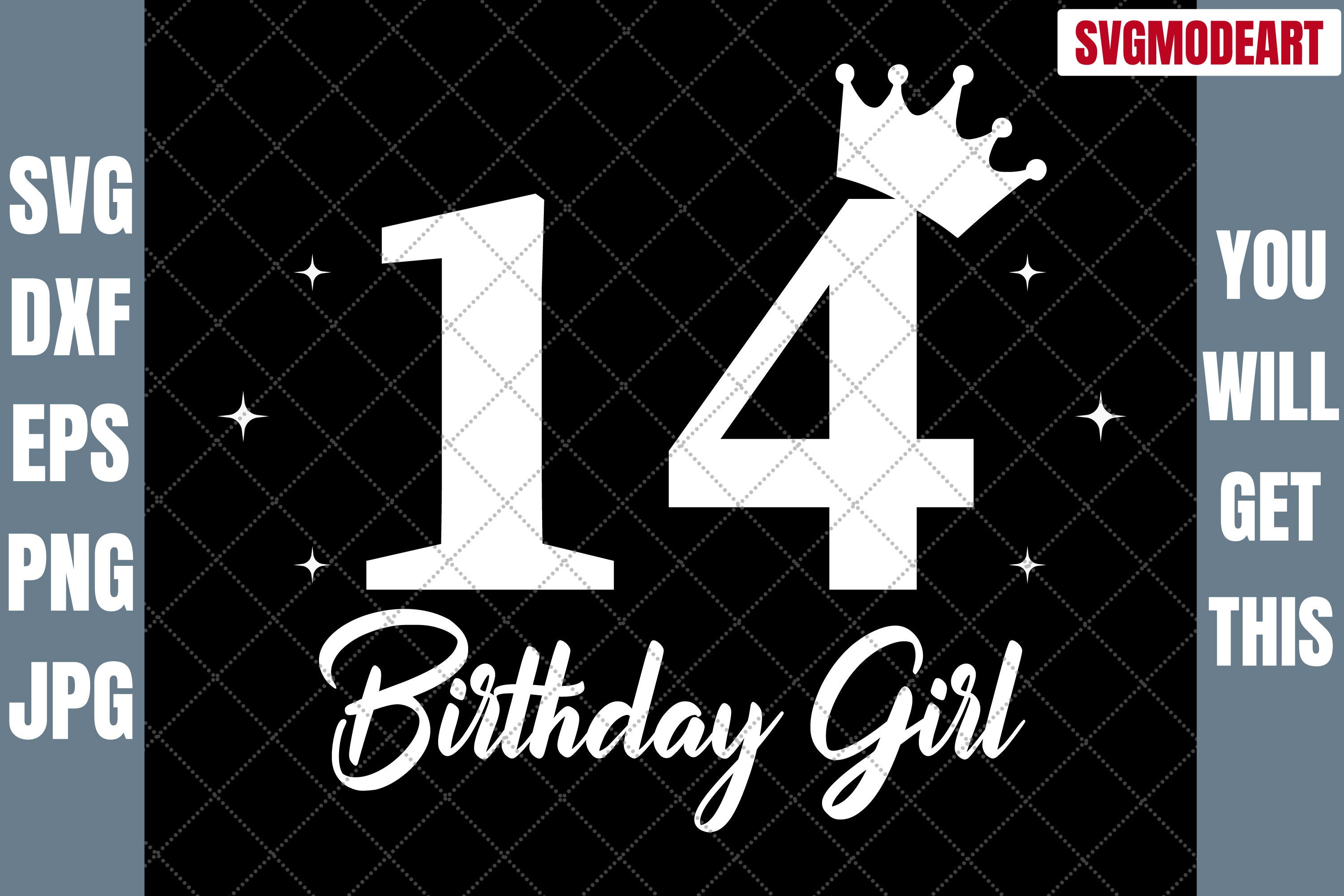 14th Birthday Girl SVG 14th Birthday Svg 14 Birthday Women - Etsy
