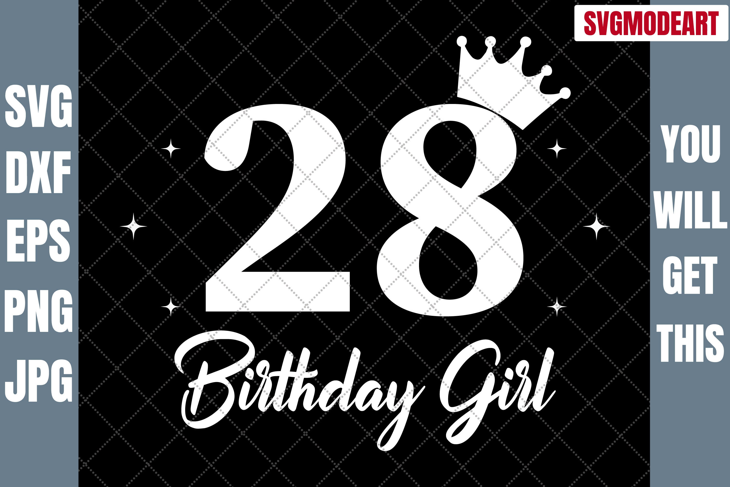28th Birthday Girl SVG 28th Birthday Svg 28 Birthday Women - Etsy