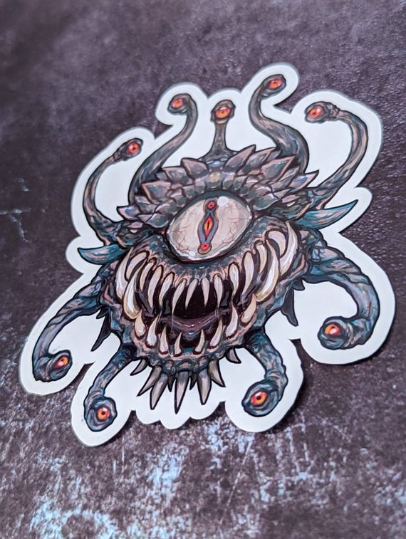 Beholder Monster Dnd Monster Sticker Ll Water Resistant Glossy - Etsy