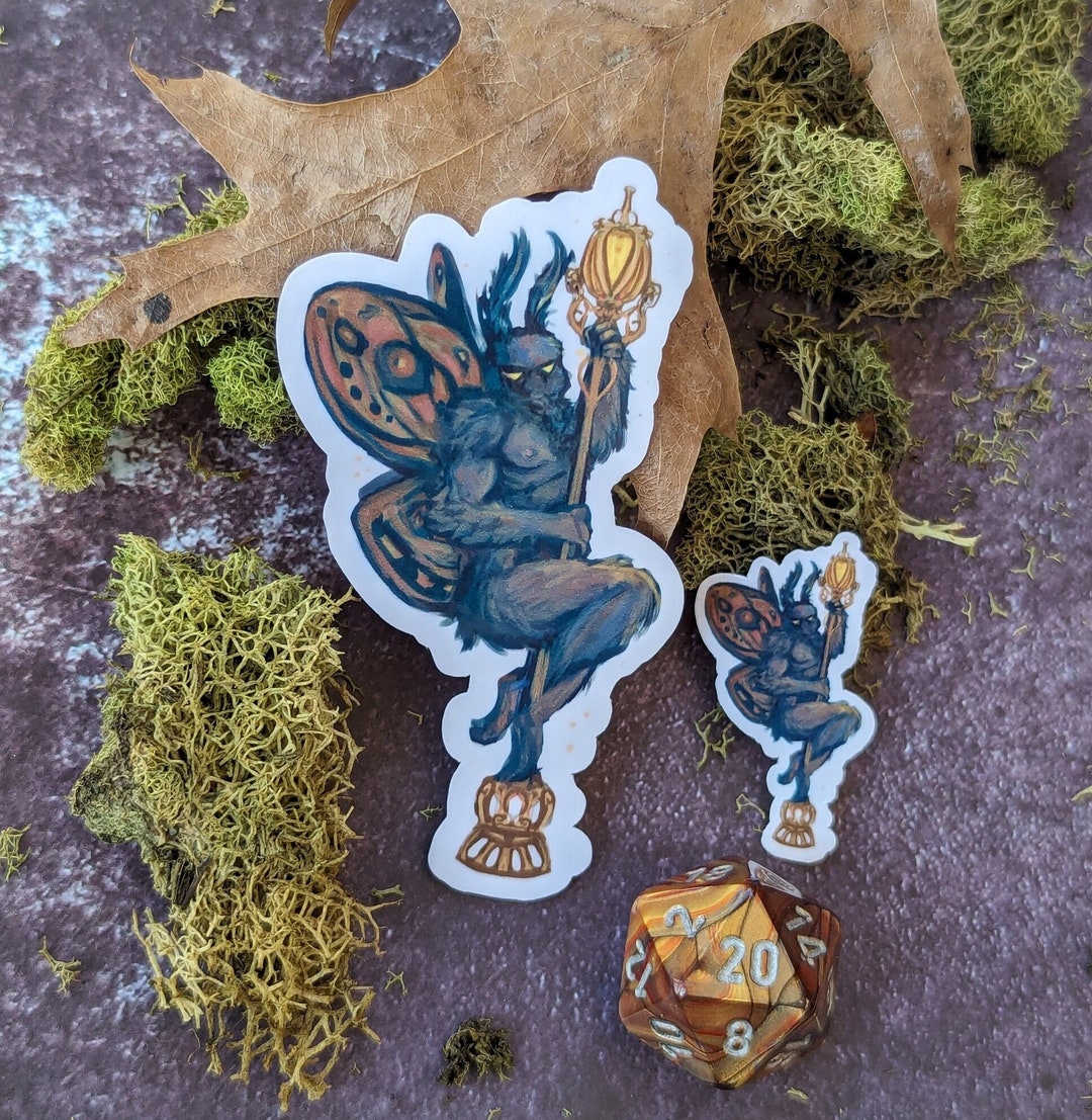 Sexy Mothman Pin up Cryptid Sticker Ll Water Resistant Vinyl Sticker - Etsy