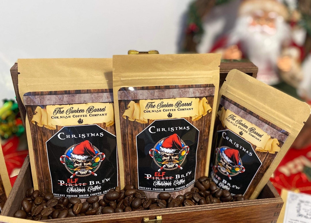 Christmas Coffee ELF BREW Instant Coffee Granules 50g & 100g Cornish ...