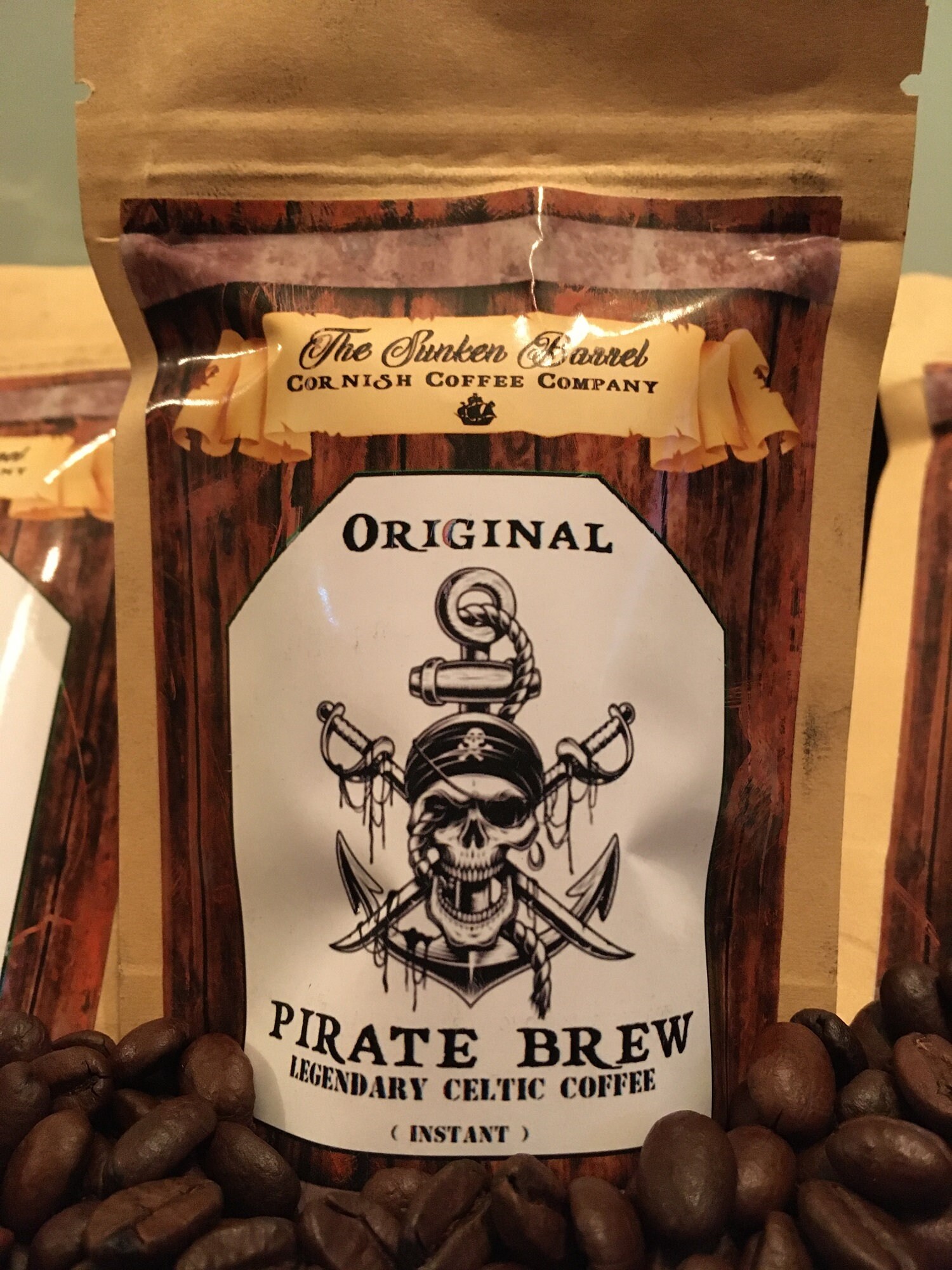 Cornish Celtic Coffee Pirate Brew Instant Freeze Dried Coffee Granules