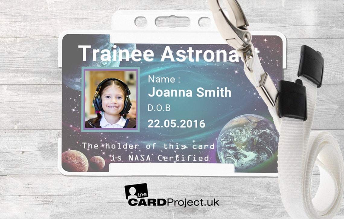Kids Astronaut ID Card NASA Certified: Explore Space - Etsy UK