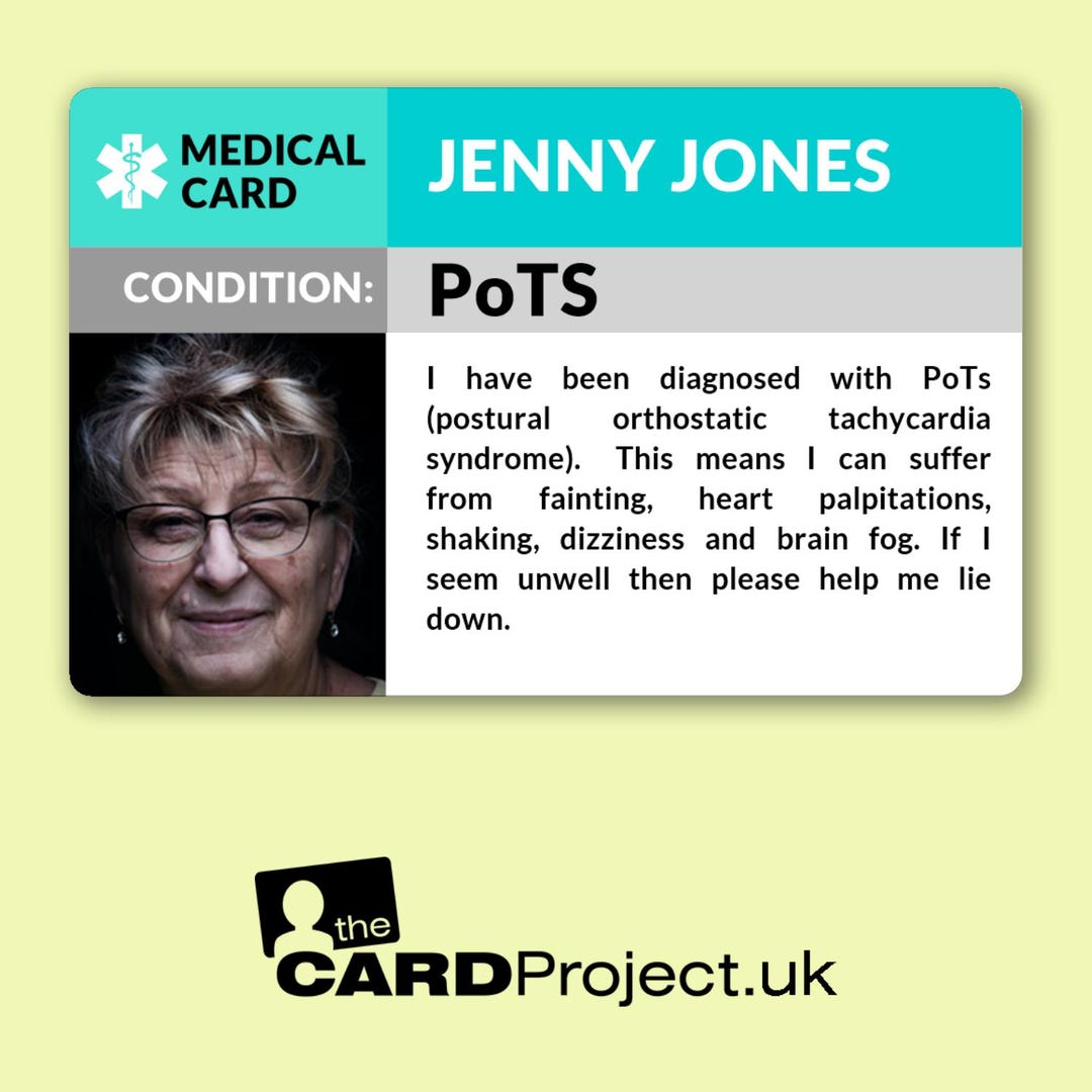 Pots postural Orthostatic Tachycardia Syndrome Photo Medical ID Alert ...