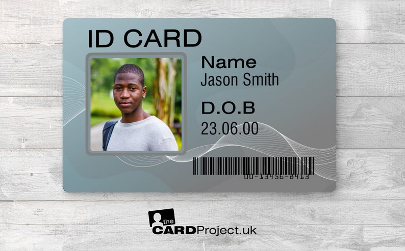 Photo ID Cards, Basic Personalised Identification Badges, Design 4 ...