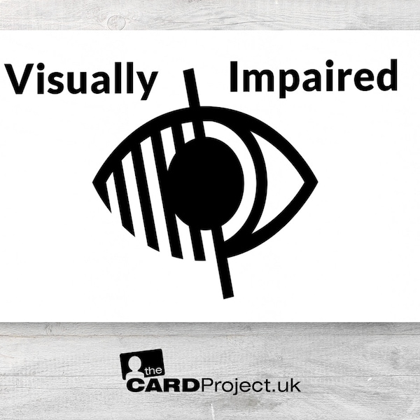 Visually Impaired Sticker - Etsy Australia