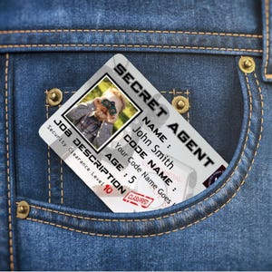 Secret Agent Photo ID Card, Kids Imagination and Dress up Play, Novelty ...