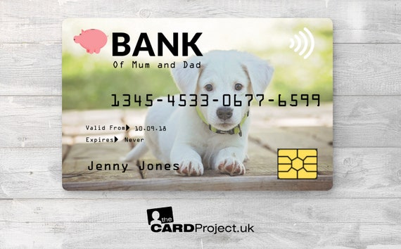 Childs Credit Card Puppy Design Novelty Play Time Money for - Etsy