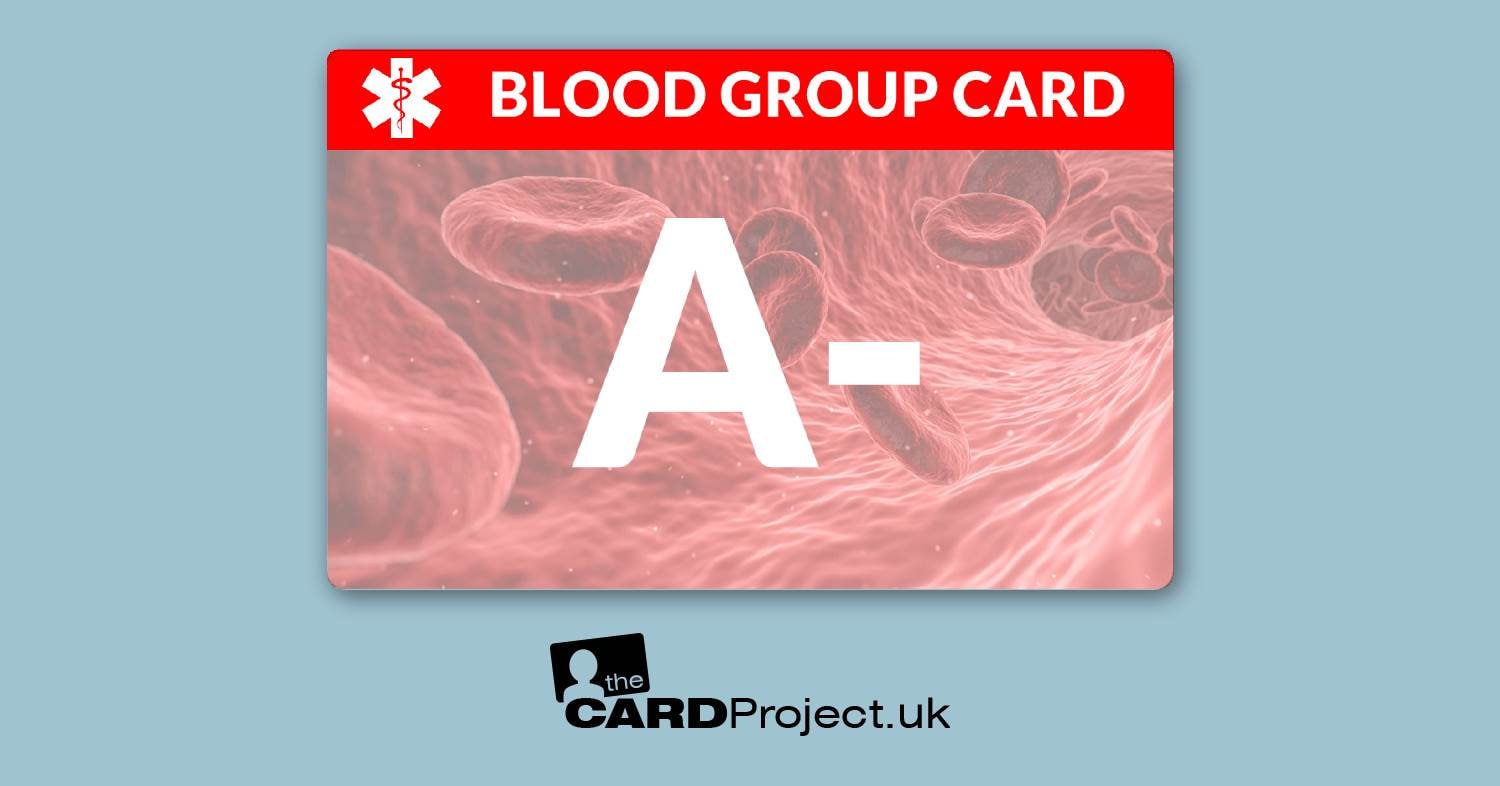 Red Cross Blood Type Card