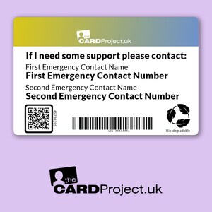 Colostomy Bag Medical ID Card With Photo - Discreet Emergency Contact ...