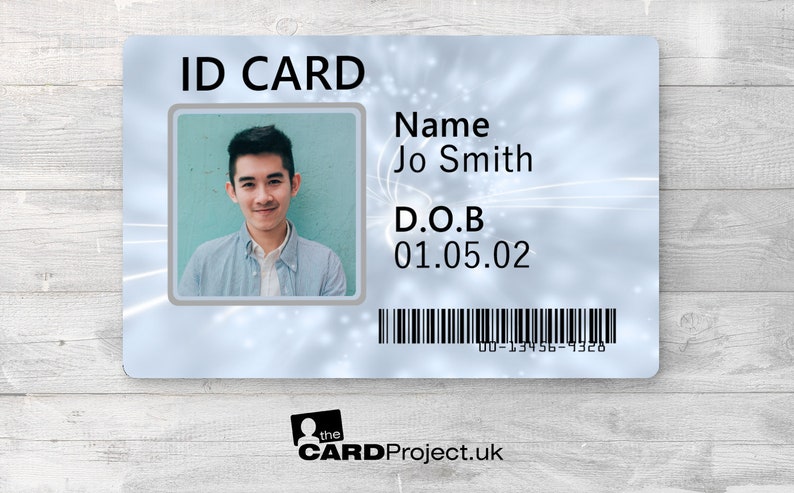 Photo ID Cards, Basic Personalised Identification Badges, Design 2 - Etsy