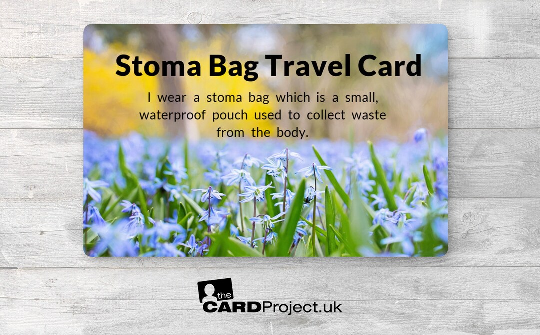 Stoma Bag Travel Card Stoma Awareness - Etsy