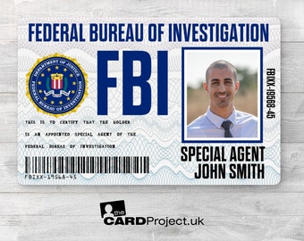 Cosplay Id Card Fbi - Etsy
