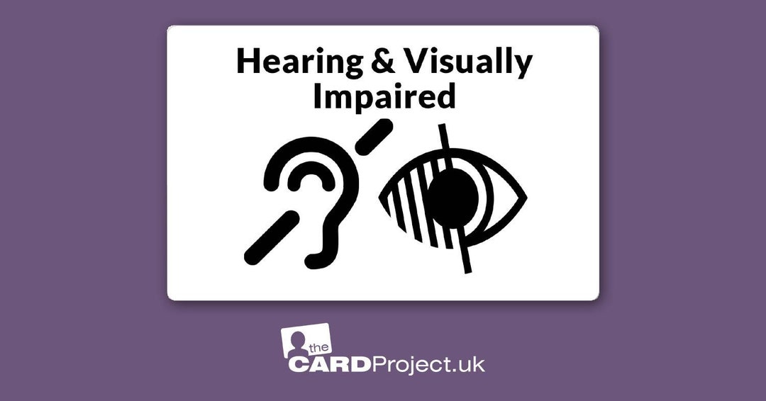 Hearing and Visually Impaired Card, Hard of Hearing, Sight Impairment ...