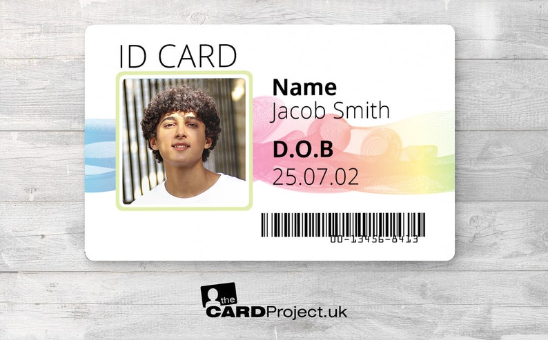 Photo ID Cards, Basic Personalised Identification Badges, Design 6 ...