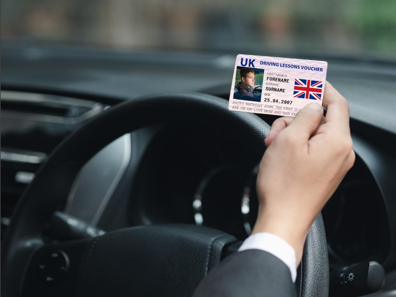 Driving Lesson Gift Voucher - Personalised Driving Lessons Card With ...