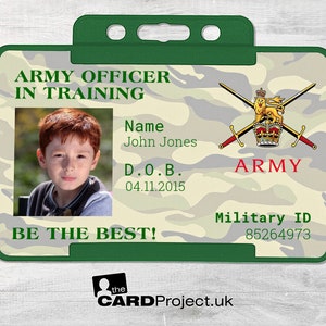 Army Officer in Training Kids ID Card: Embark on Imaginary - Etsy UK