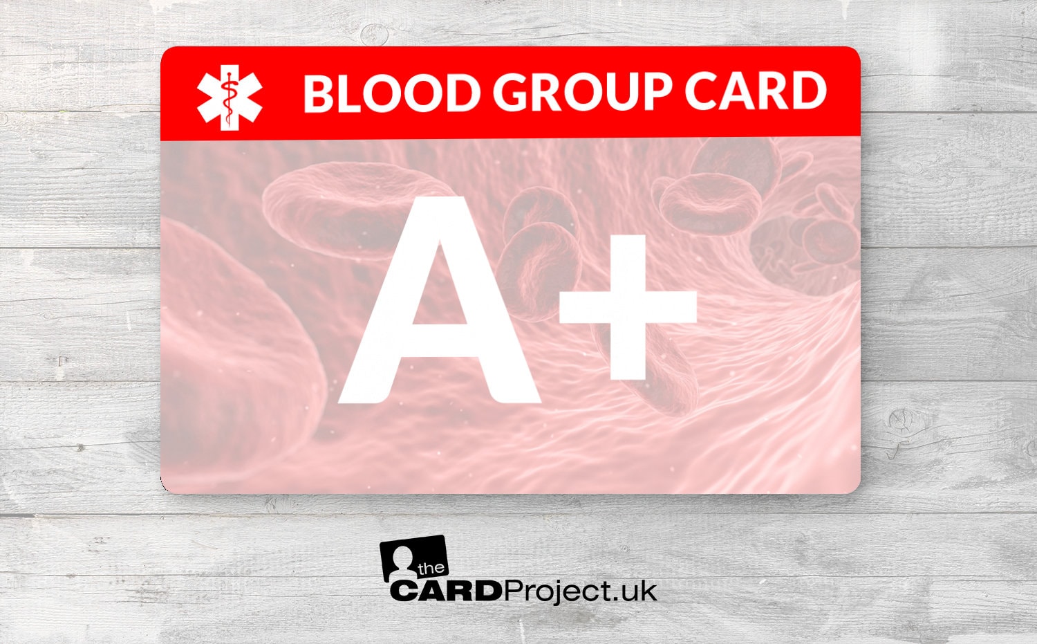 Red Cross Blood Type Card