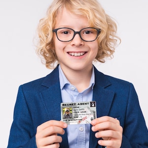Secret Agent Photo ID Card, Kids Imagination and Dress up Play, Novelty ...