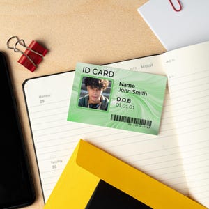 Custom Photo ID Card - Personalised Biodegradable Plastic Identity Card ...
