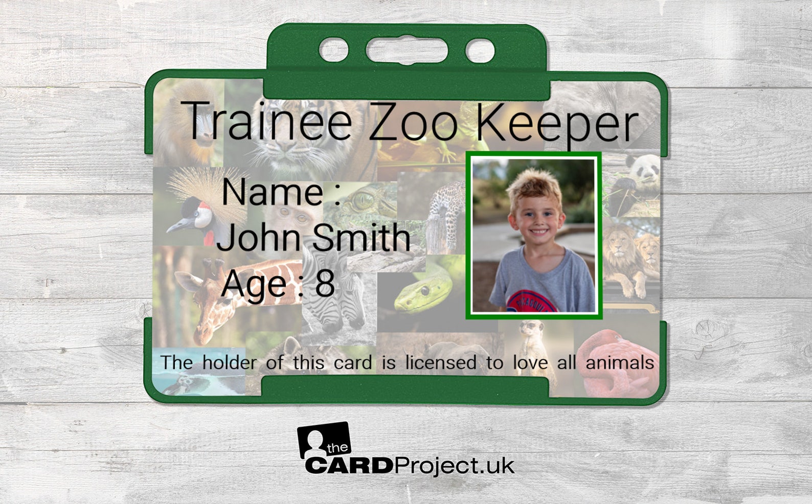 Zoo Keeper Photo ID Card Kids Imagination and Play - Etsy