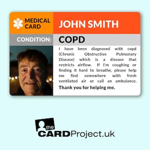 COPD Medical ID Card - Photo ID for Breathing Emergencies, Chronic ...
