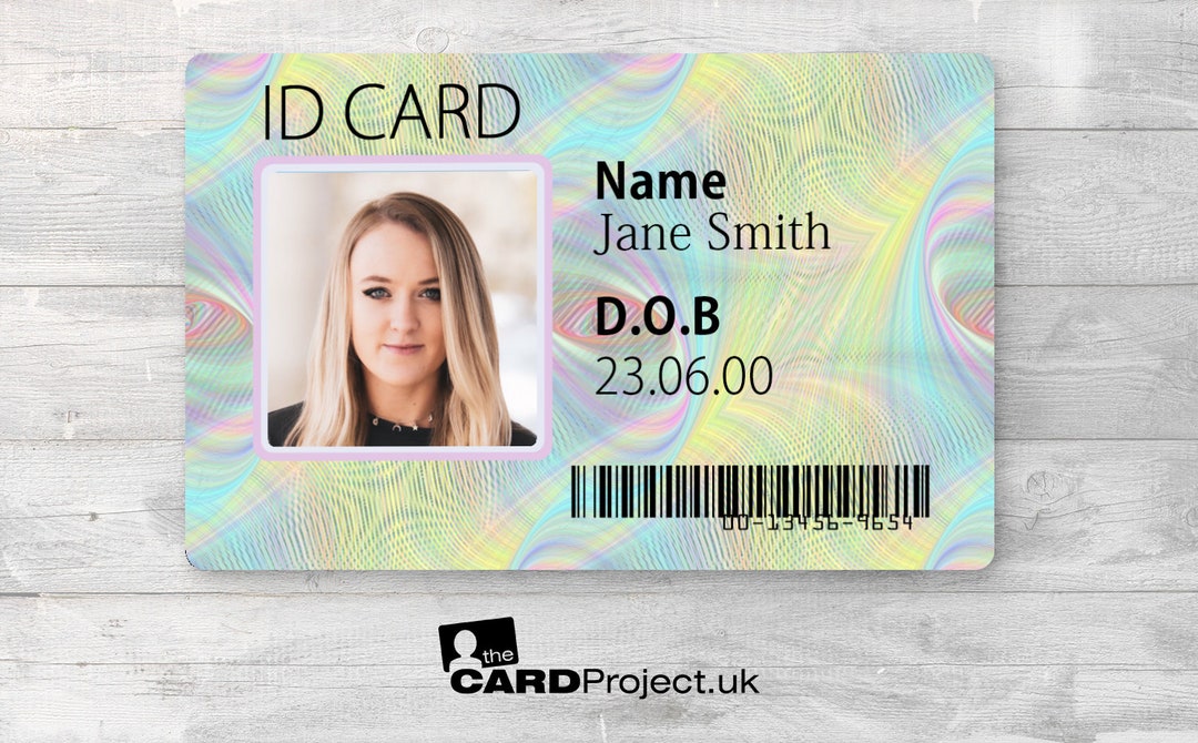 Photo ID Cards, Basic Personalised Identification Badges, Design 3 - Etsy